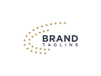 Star logo design isolated on white background Vector Image