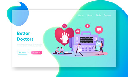 Cardiopulmonary resuscitation cpr emergency aid Vector Image