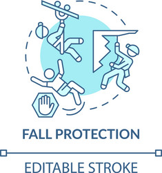 Fall protection concept icon Royalty Free Vector Image
