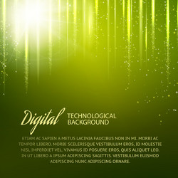 Abstract magic light on green background Vector Image
