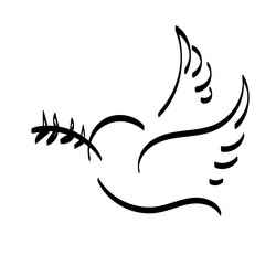 Holy spirit line art design for print Royalty Free Vector