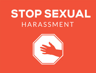 Stop sexual harassment banner gender equality Vector Image