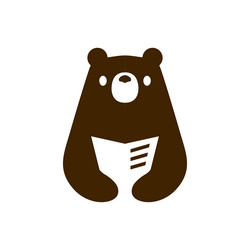 Bear book logo icon Royalty Free Vector Image - VectorStock