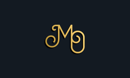 Initial letters mo monogram logo design bundle Vector Image