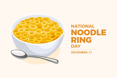 National noodle ring day poster Royalty Free Vector Image