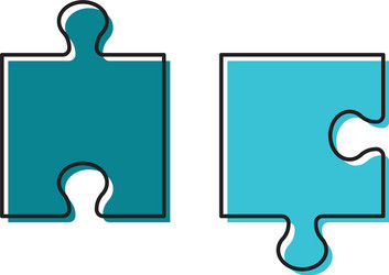 Puzzle icon symbol isolated on white background Vector Image