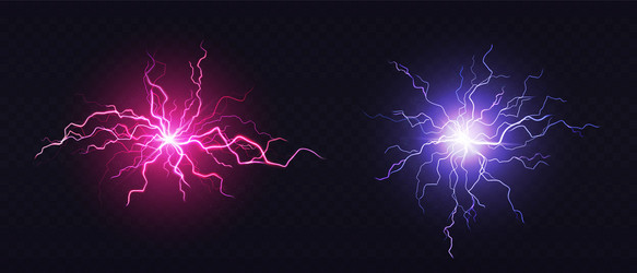 Realistic electric ball with lightning Royalty Free Vector