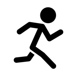 Pictogram of running person Royalty Free Vector Image