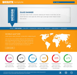 Website design template with green tree Royalty Free Vector