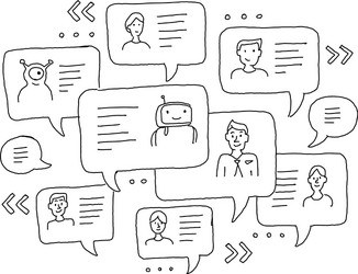 Communication Sketch Vector Images (over 52,000)