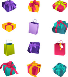 Gifts set Royalty Free Vector Image - VectorStock