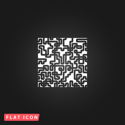 Labyrinth puzzle rebus icon Royalty Free Vector Image