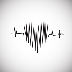 Heart rate app icon on white background Royalty Free Vector