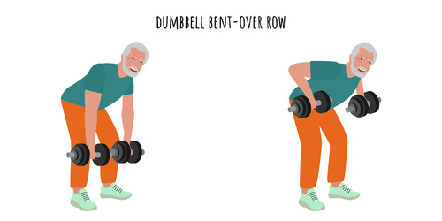 Dumbbell Bent Over Row Vector Images (40)