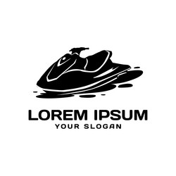 Vintage jet ski logo design concept Royalty Free Vector