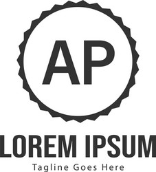 Ap letter logo design creative modern letters Vector Image