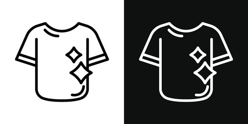 Clean tshirt icon set stain free shirt Royalty Free Vector