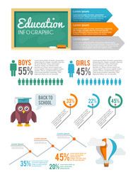 School education infographics education Royalty Free Vector