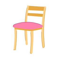 Modern wooden chair cartoon Royalty Free Vector Image
