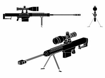 Vintage sniper rifle template Royalty Free Vector Image