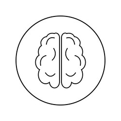 Brain neurons linear icon medicine neurology Vector Image