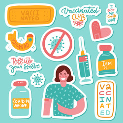 Set communication stickers pins patches Royalty Free Vector