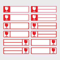 Do not step packaging symbols shipping cargo Vector Image