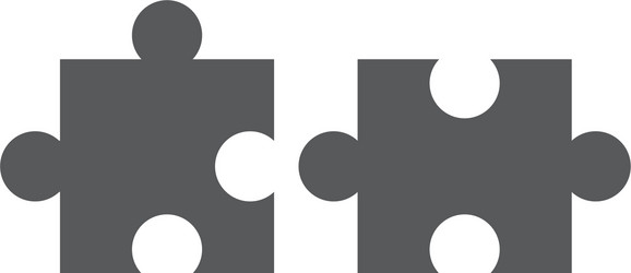 Puzzle icon symbol isolated on white background Vector Image