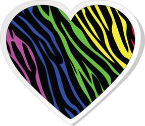 Neon Zebra Print Hearts