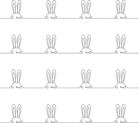 Bunny head seamless pattern with greeting text Vector Image