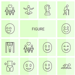 15 figure icons Royalty Free Vector Image - VectorStock