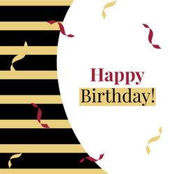 Happy birthday card insta post background Vector Image