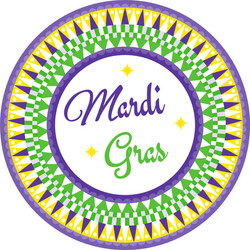 Mardi gras beads horizontal border strings Vector Image