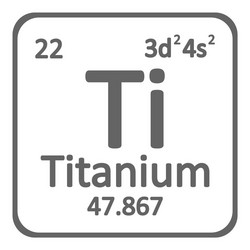 Periodic table element titanium icon Royalty Free Vector