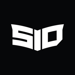 Sd logo monogram leaf shape isolated outline Vector Image