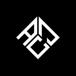 Acj letter logo design on white background Vector Image