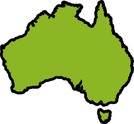 Australian map design Royalty Free Vector Image