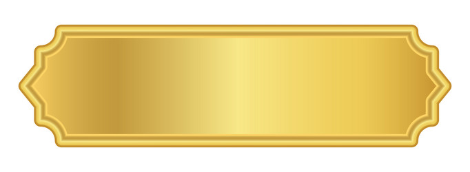 Gold label banner luxury golden frame name Vector Image