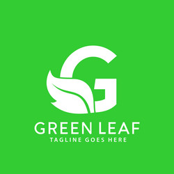 Letter g green cross medical logo logos design Vector Image