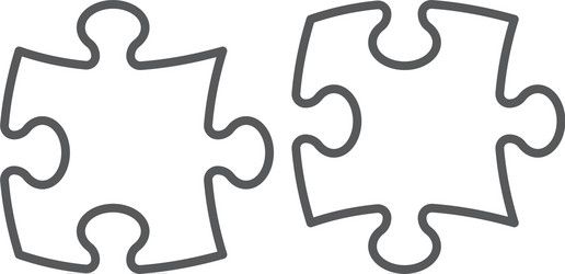 Puzzle icon symbol isolated on white background Vector Image