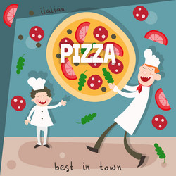 Kids menu frame children chefs cook with cutting Vector Image