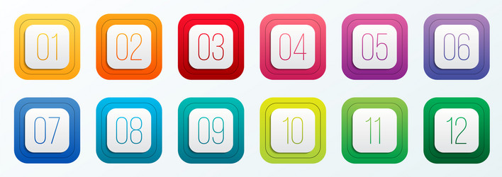 Creative of number bullet Royalty Free Vector Image