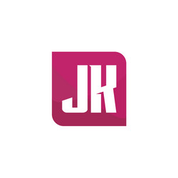 Initial letter logo jk template design Royalty Free Vector