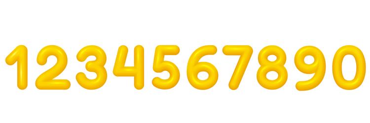 Numbers set bold modern typography Royalty Free Vector Image