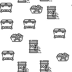 Solid waste management business seamless Vector Image