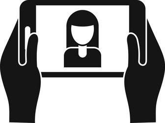 Guy with a girl take selfie icon simple style Vector Image