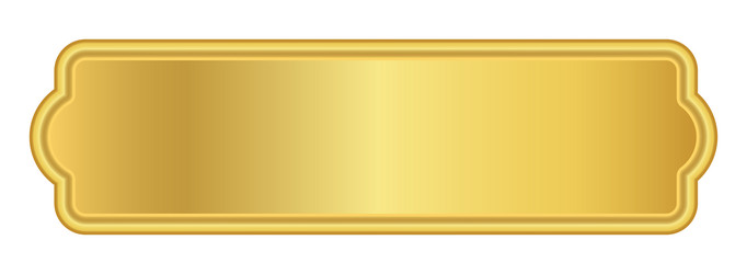 Gold label banner luxury golden frame name Vector Image