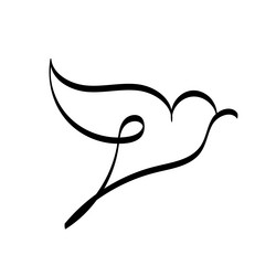 Holy spirit line art design for print Royalty Free Vector