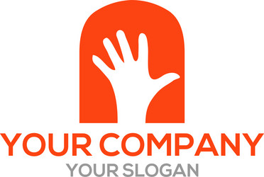 R hand logo design Royalty Free Vector Image - VectorStock