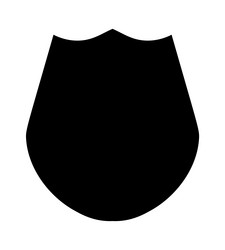 Police shield black shape heraldic shields blank Vector Image
